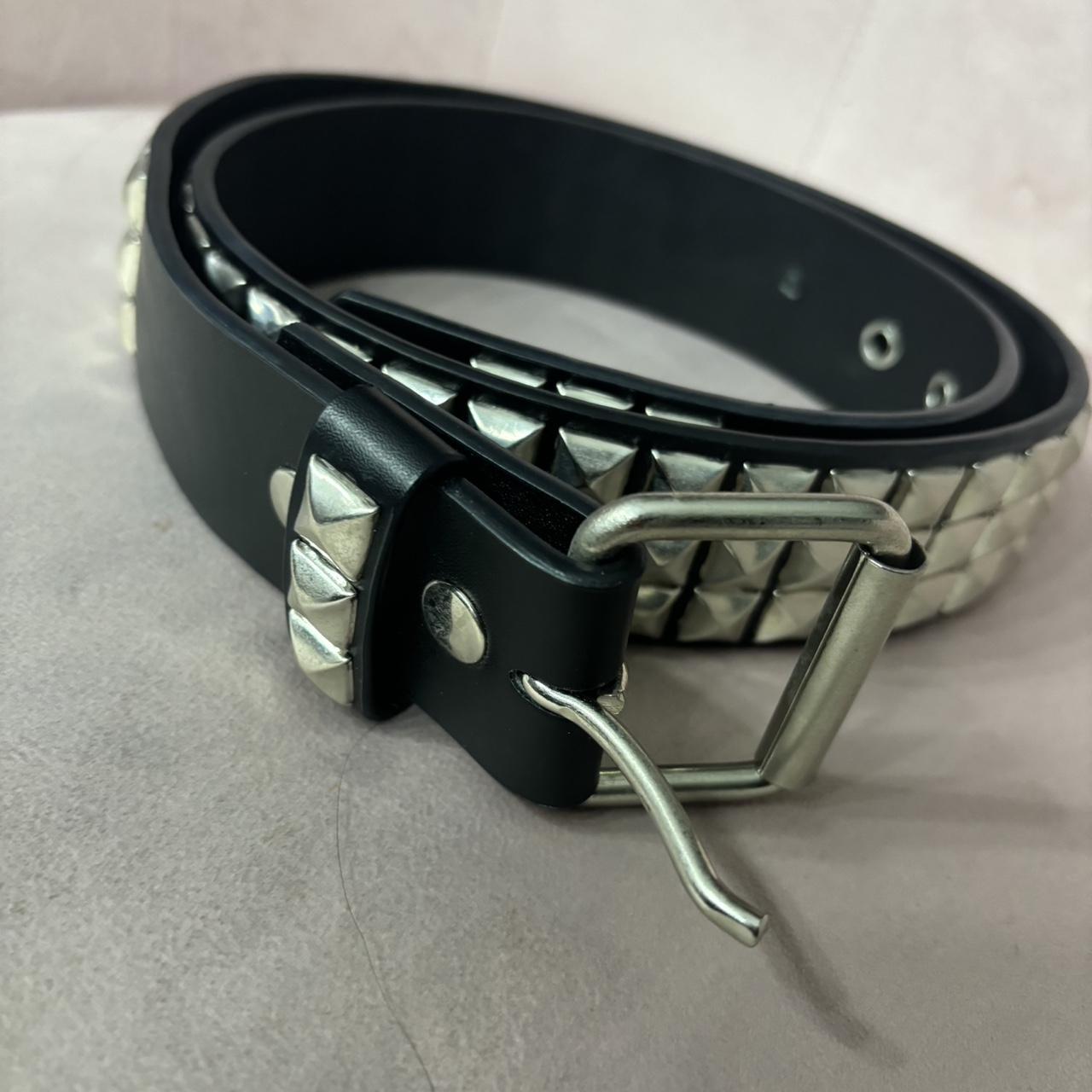 cute basic y2k grunge alt skater rinestone belt... - Depop