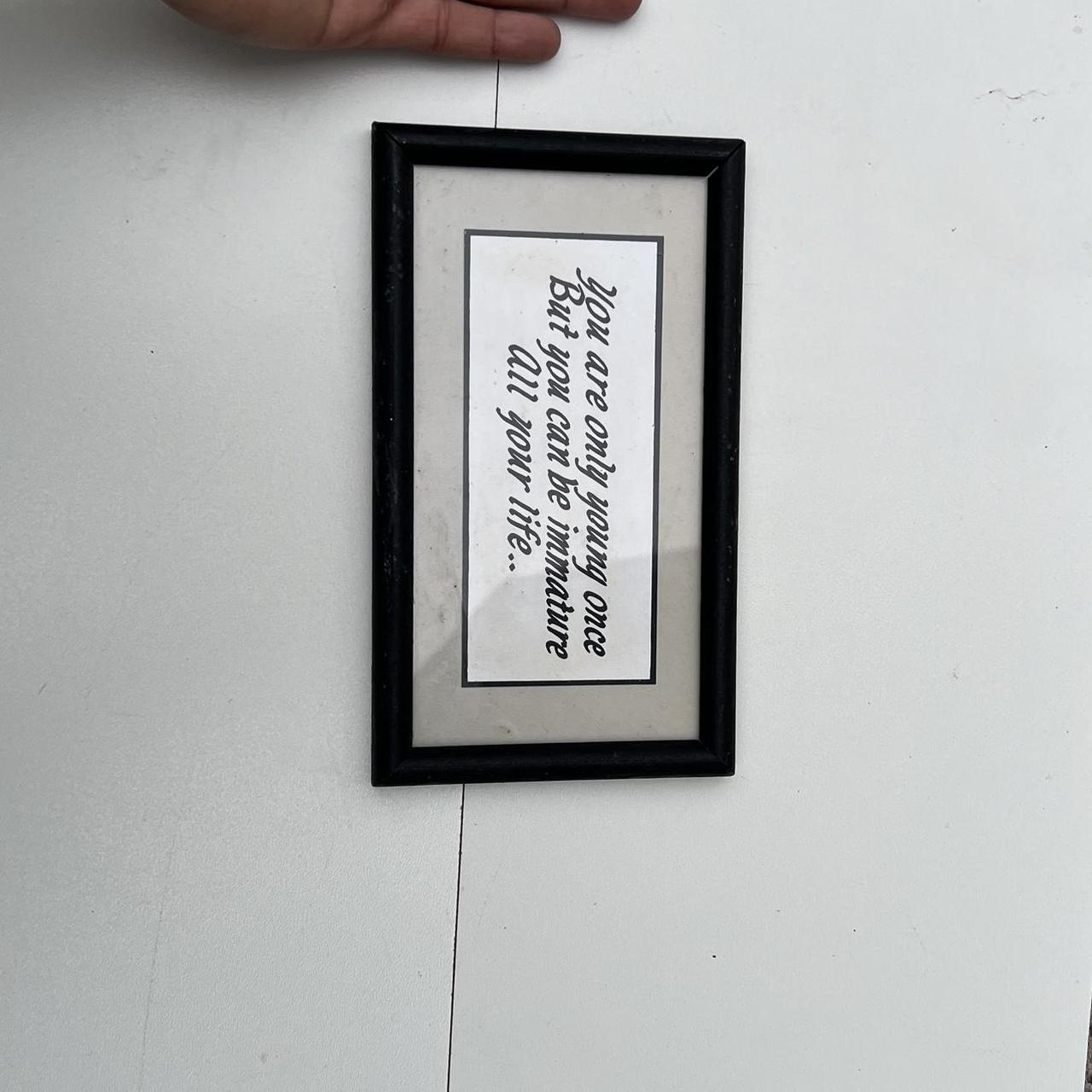 Life quote picture frame With personal note from... - Depop