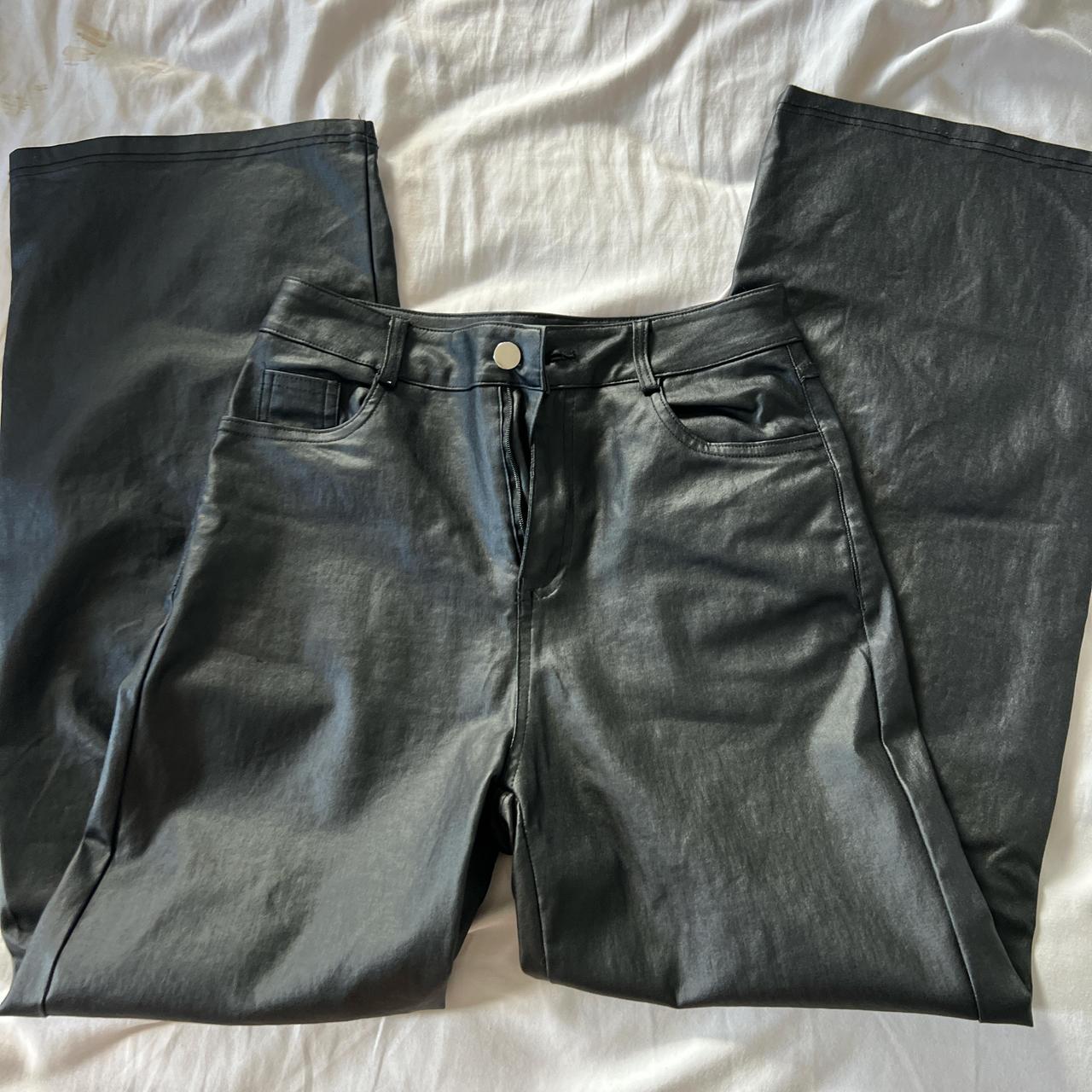 fake leather pants shein size L | Depop