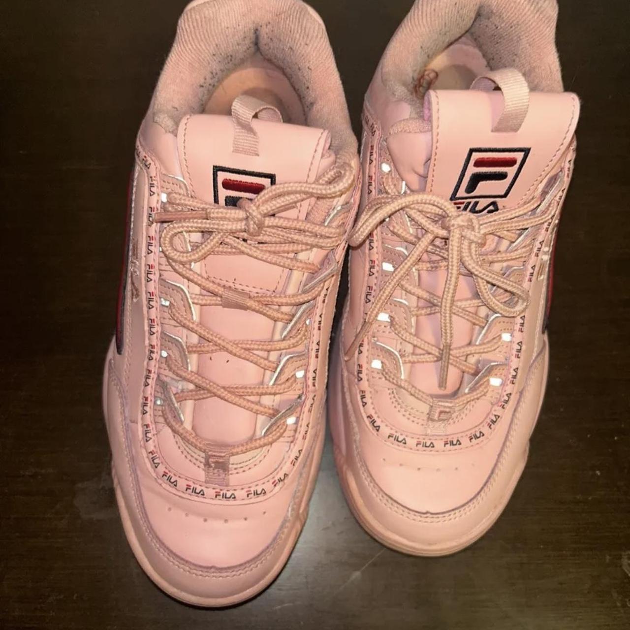 Fila pink shoes women’s size 9 - Depop