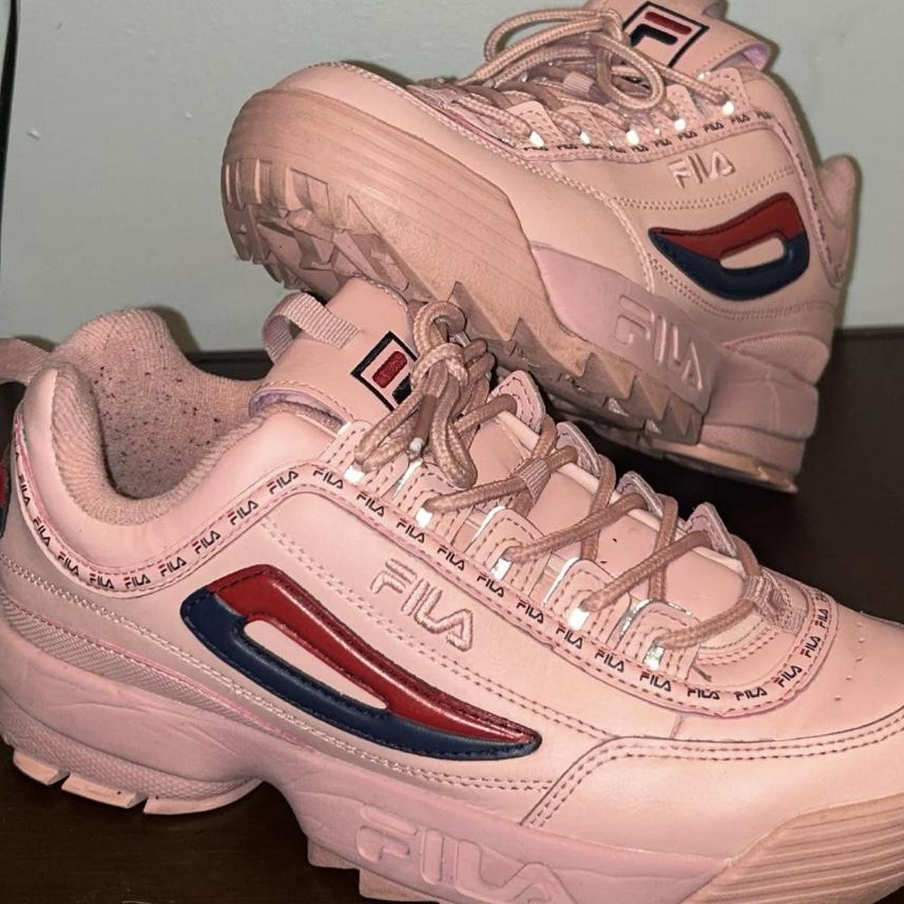 Fila pink shoes women’s size 9 - Depop