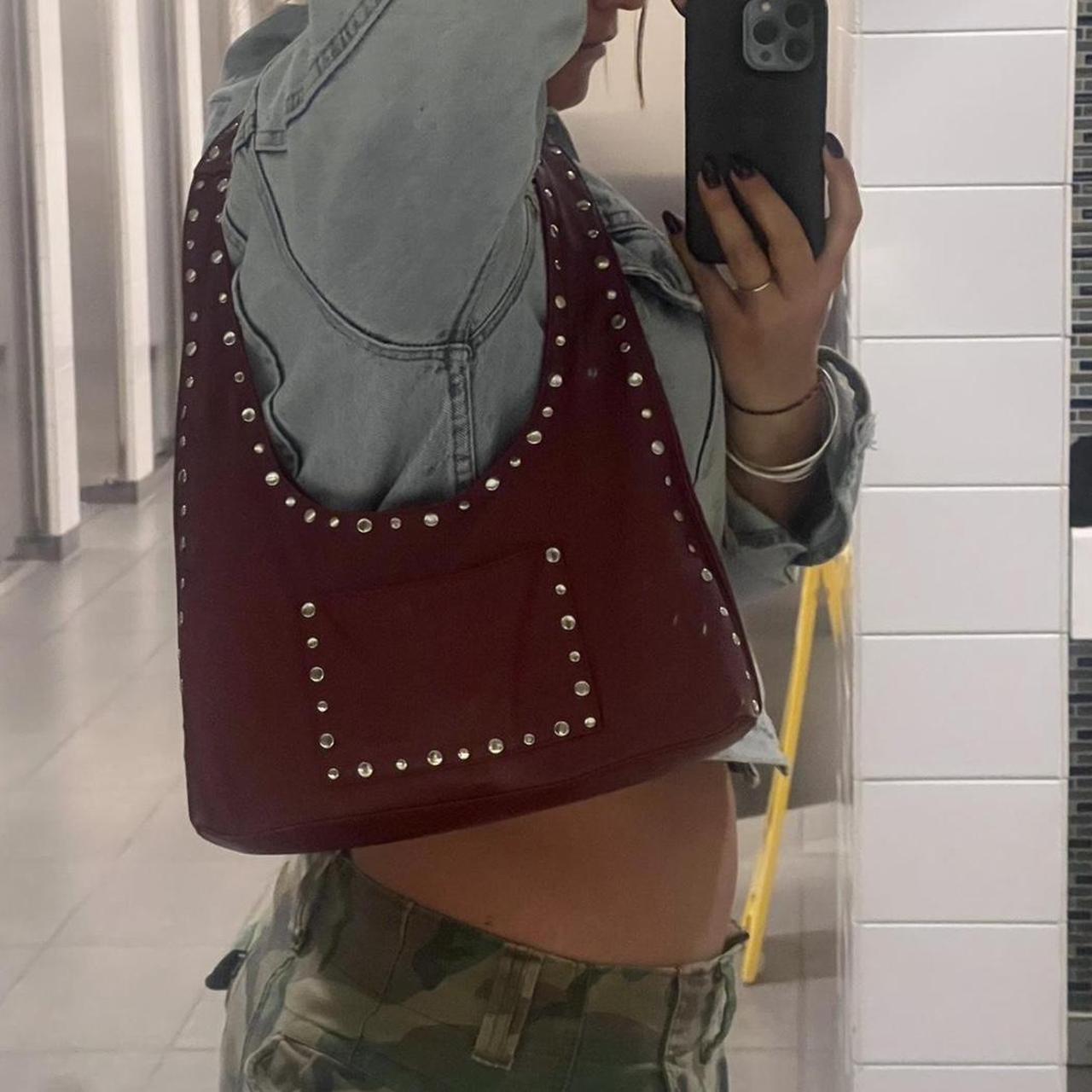 RED wine 100% real leather bag Gimagaus style | Depop