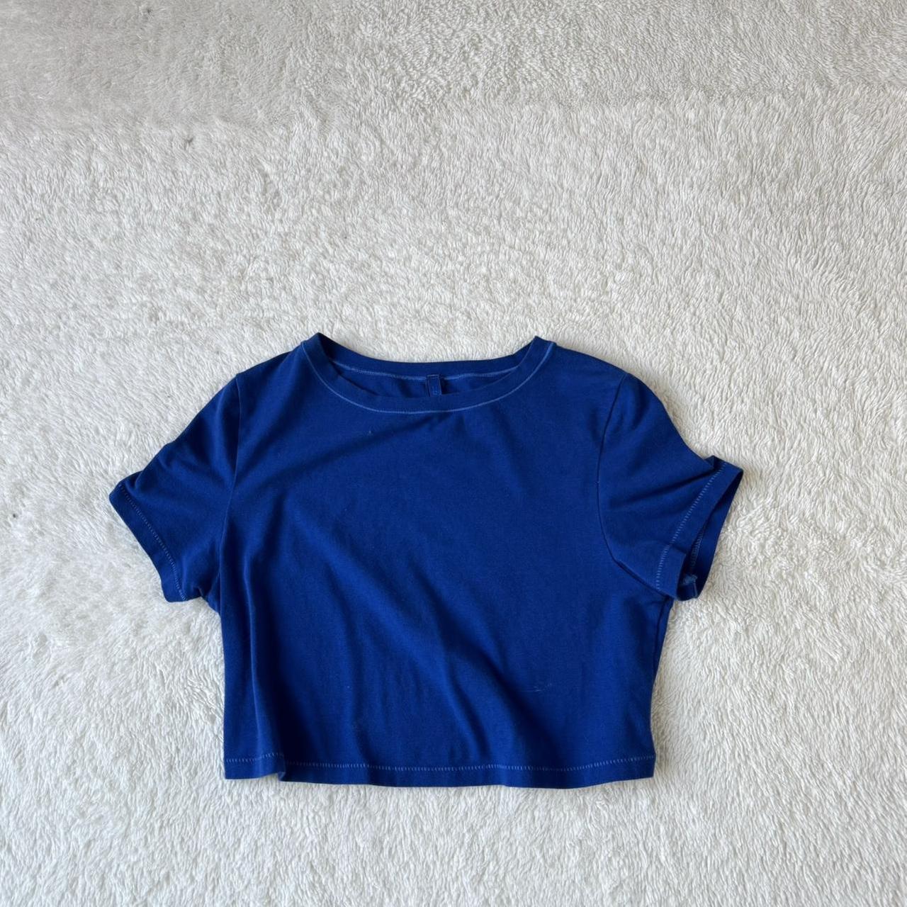 Blue skims crop top Super soft and the prettiest... - Depop