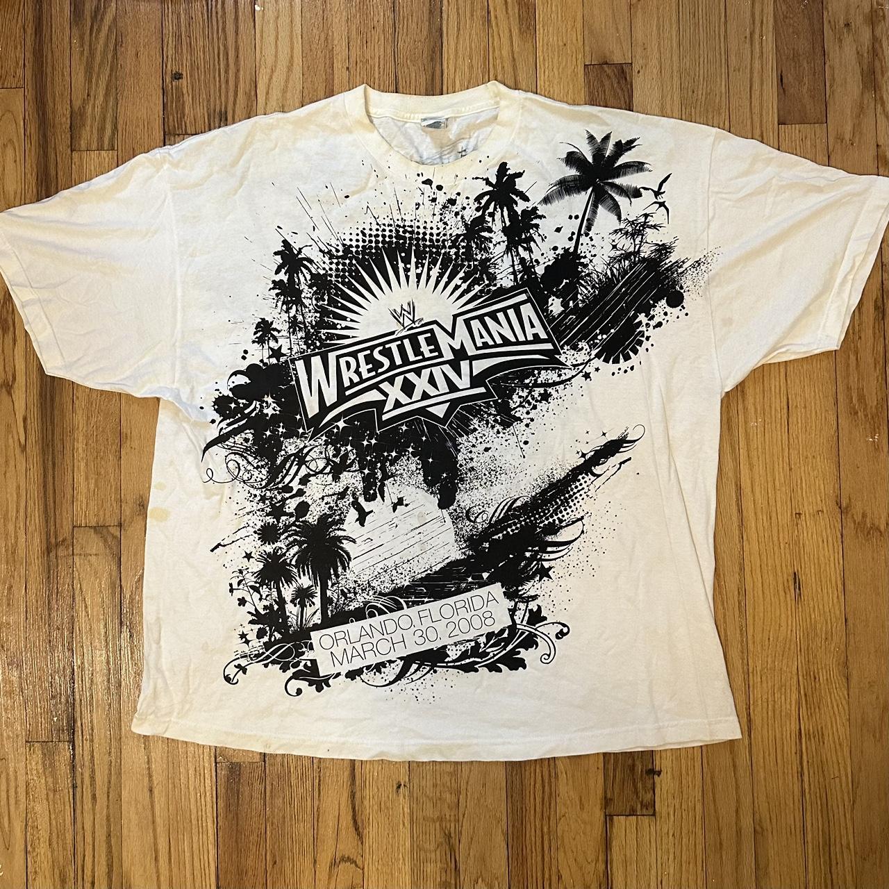 Vintage WWE wrestlemania 24 t-shirt Size XXL T... - Depop