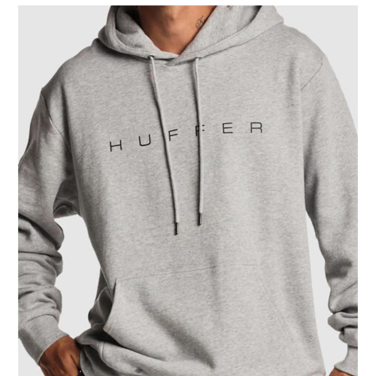 Grey Huffer hoodie size Small mens rrp $130 open to... - Depop