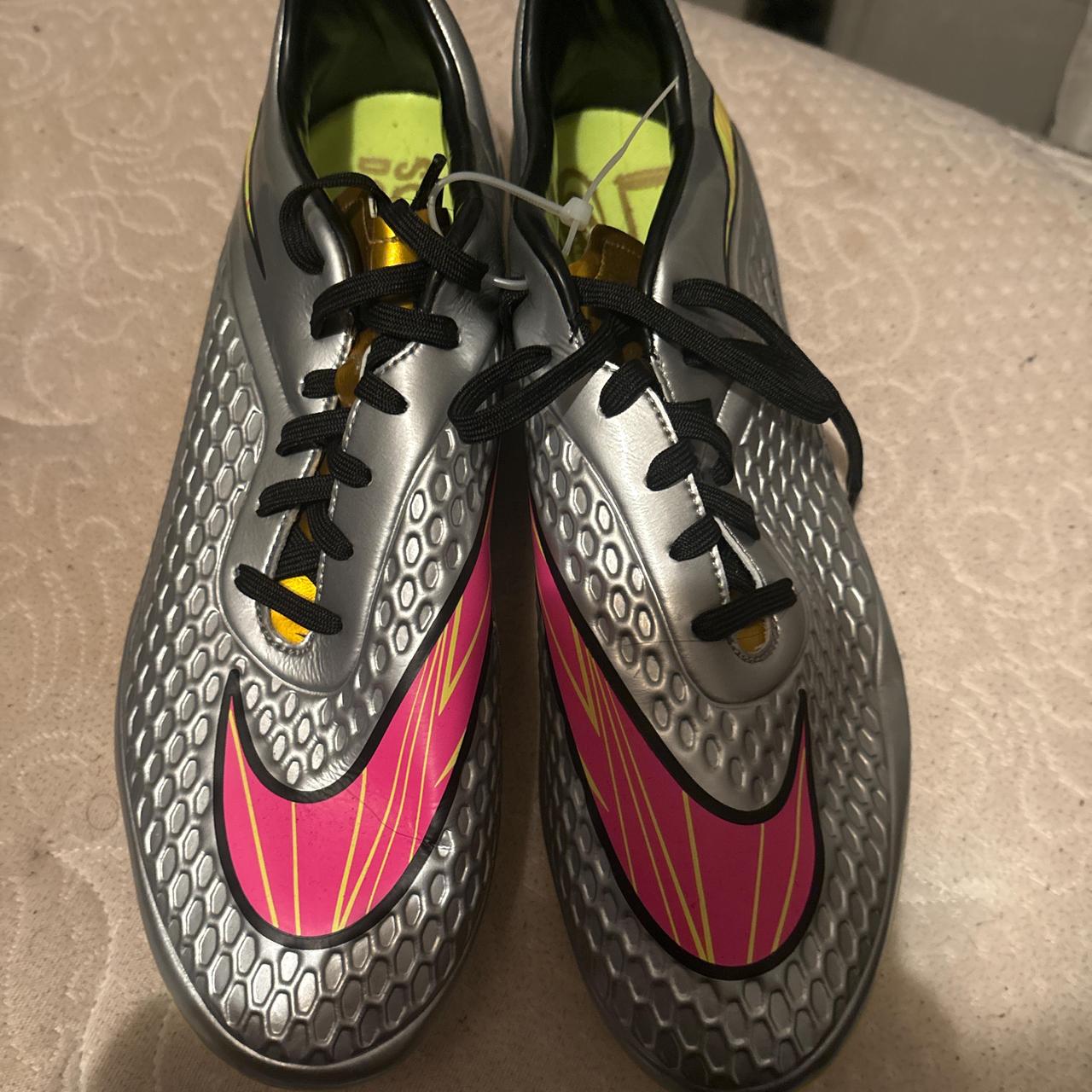 Nike hypervenom Liquid Metal soccer cleats size 11... - Depop