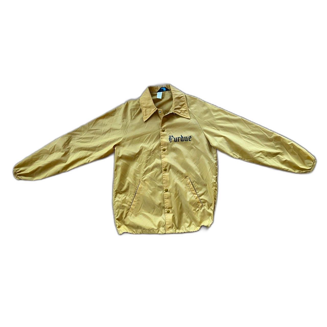 Vintage Champion Gold Purdue Full Zip Jacket Top... - Depop