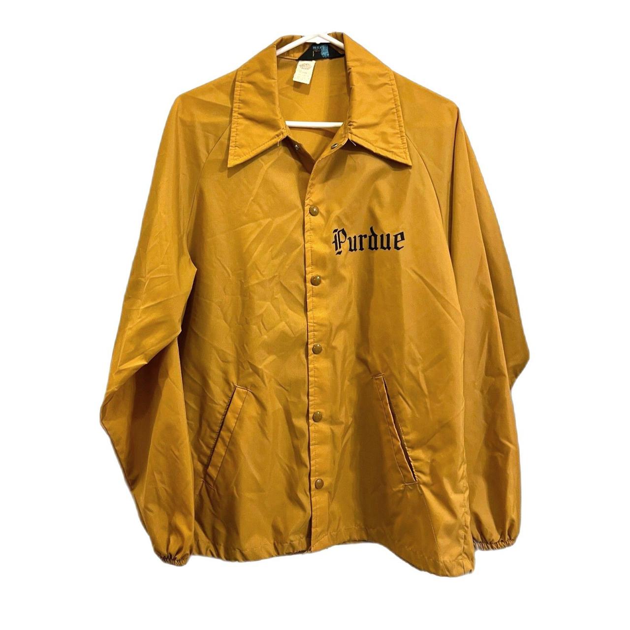 Vintage Champion Gold Purdue Full Zip Jacket Top... - Depop
