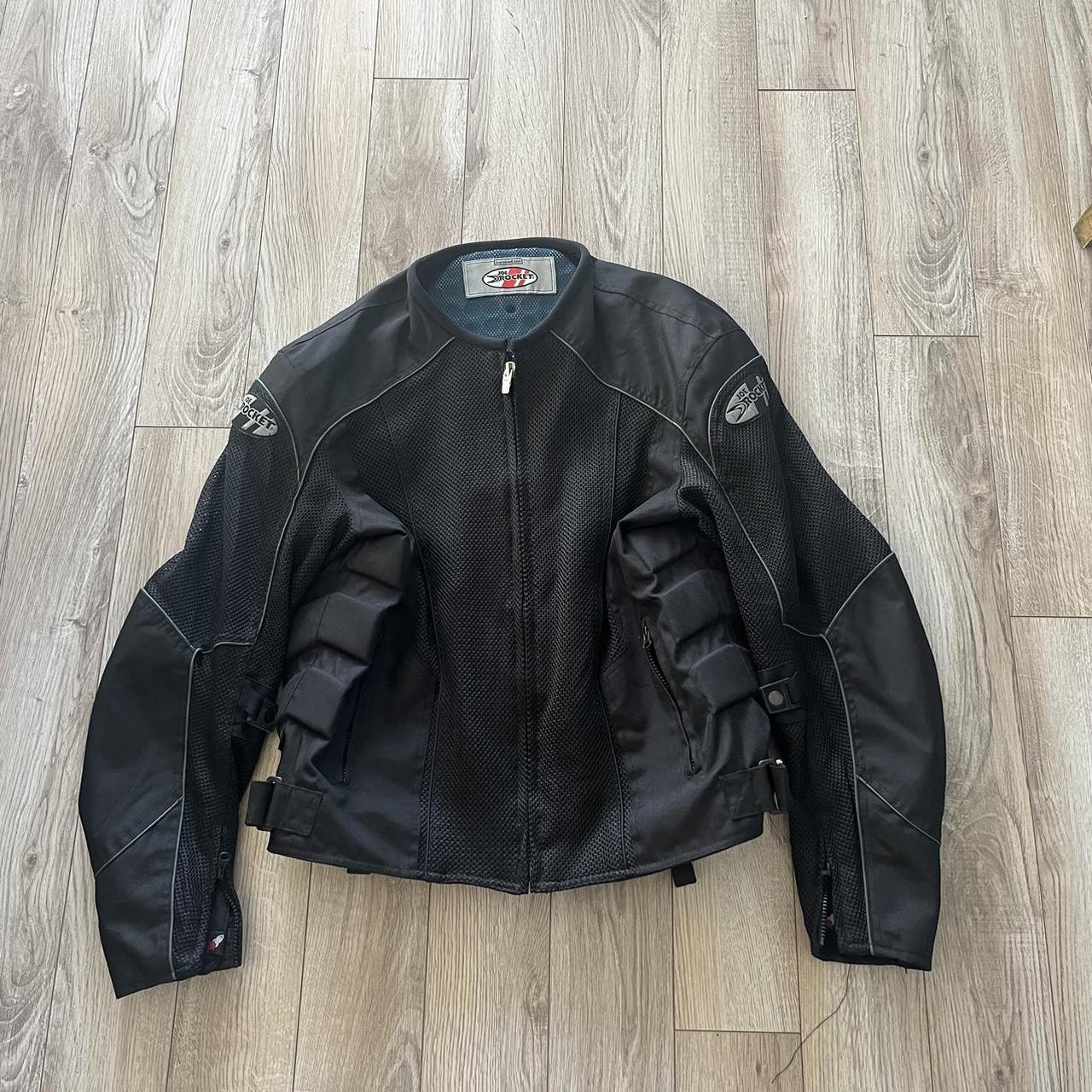 Black Joe Rocket Motorcycle Jacket - Large, Great... - Depop