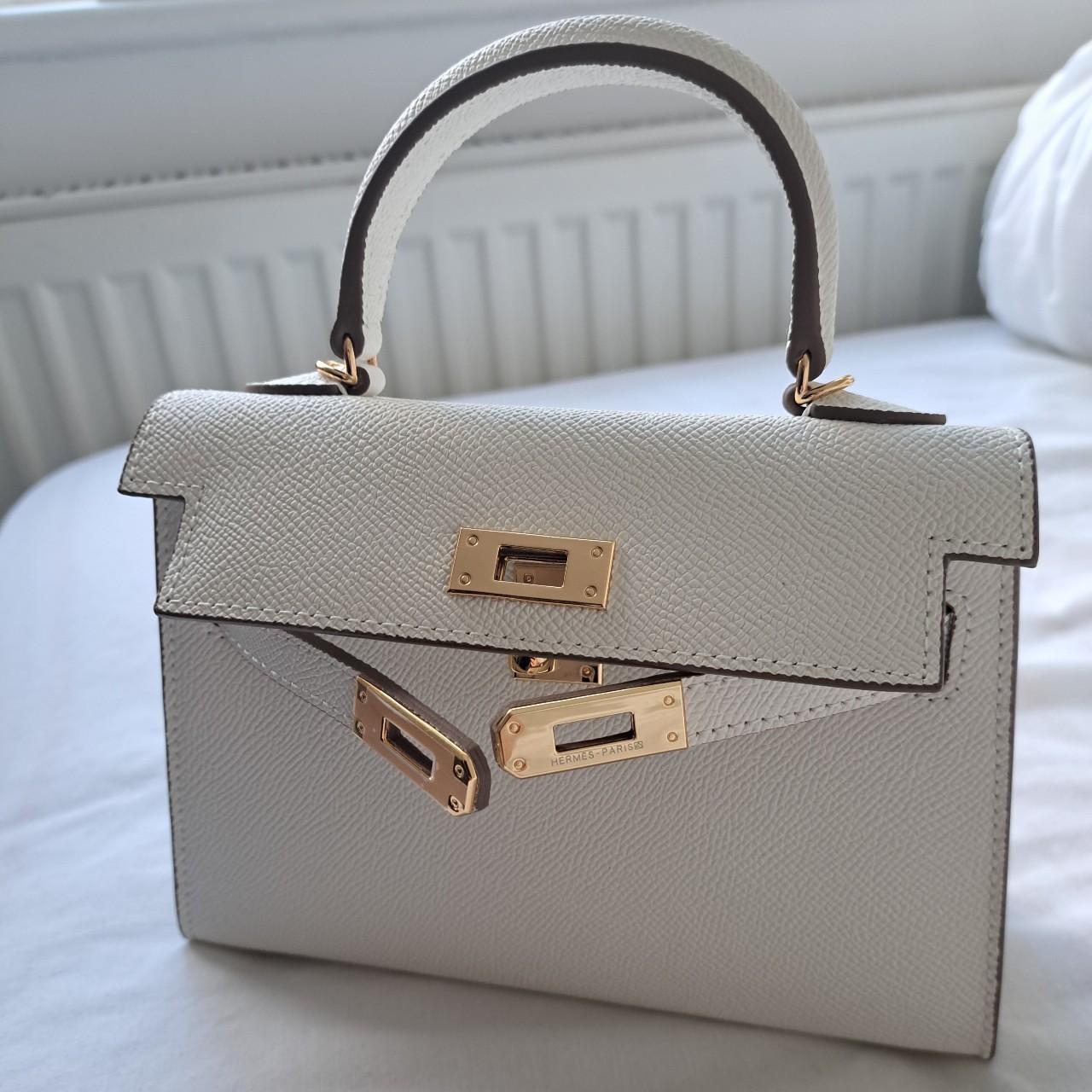 White mini Kelly Hermes Bag (19 cm) In perfect... - Depop