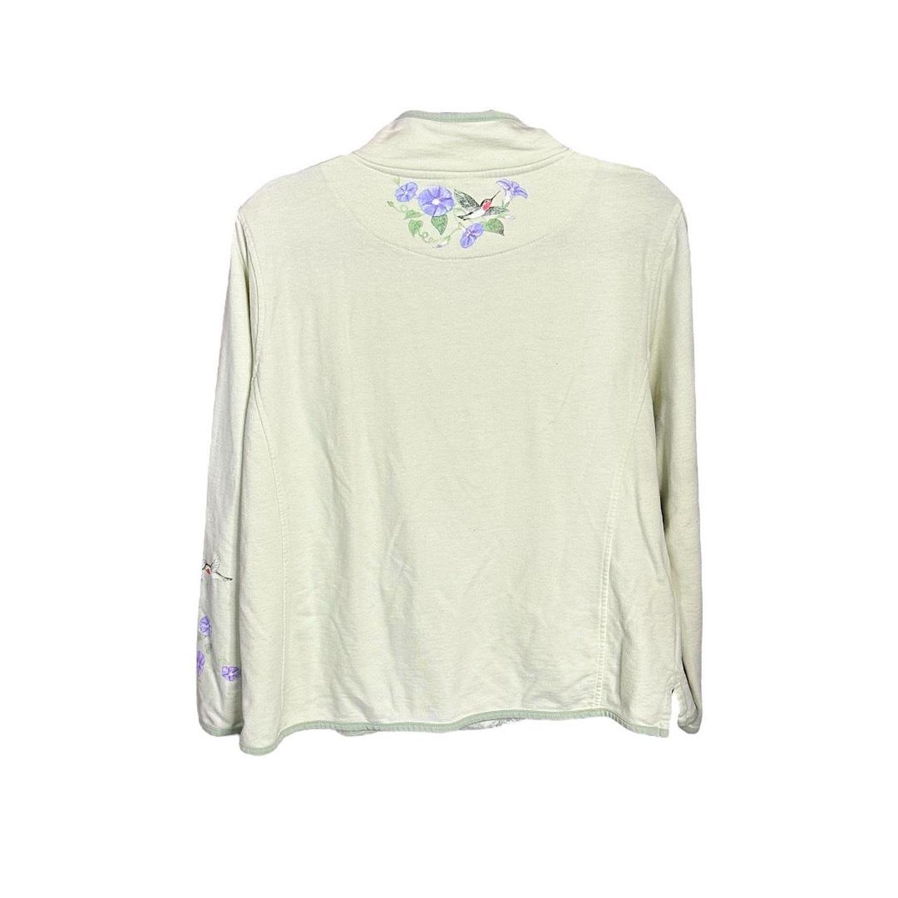 Vintage light/pastel green zip up collared... - Depop