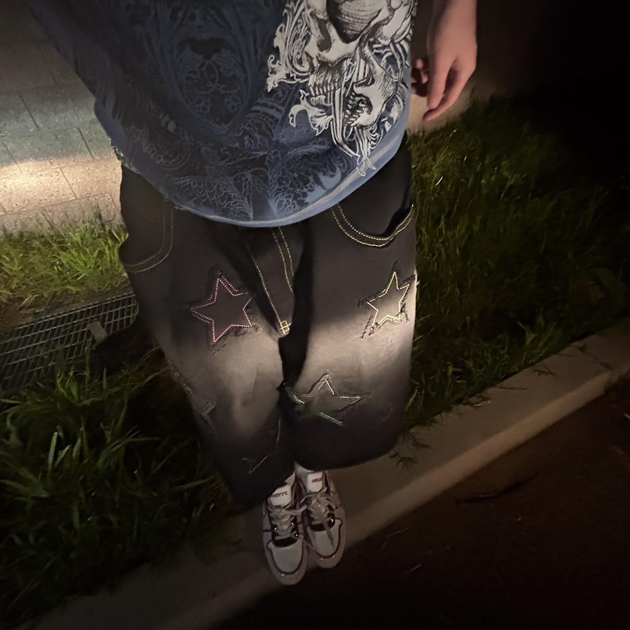 Alab Zumiez extra baggy y2k star jorts - Depop