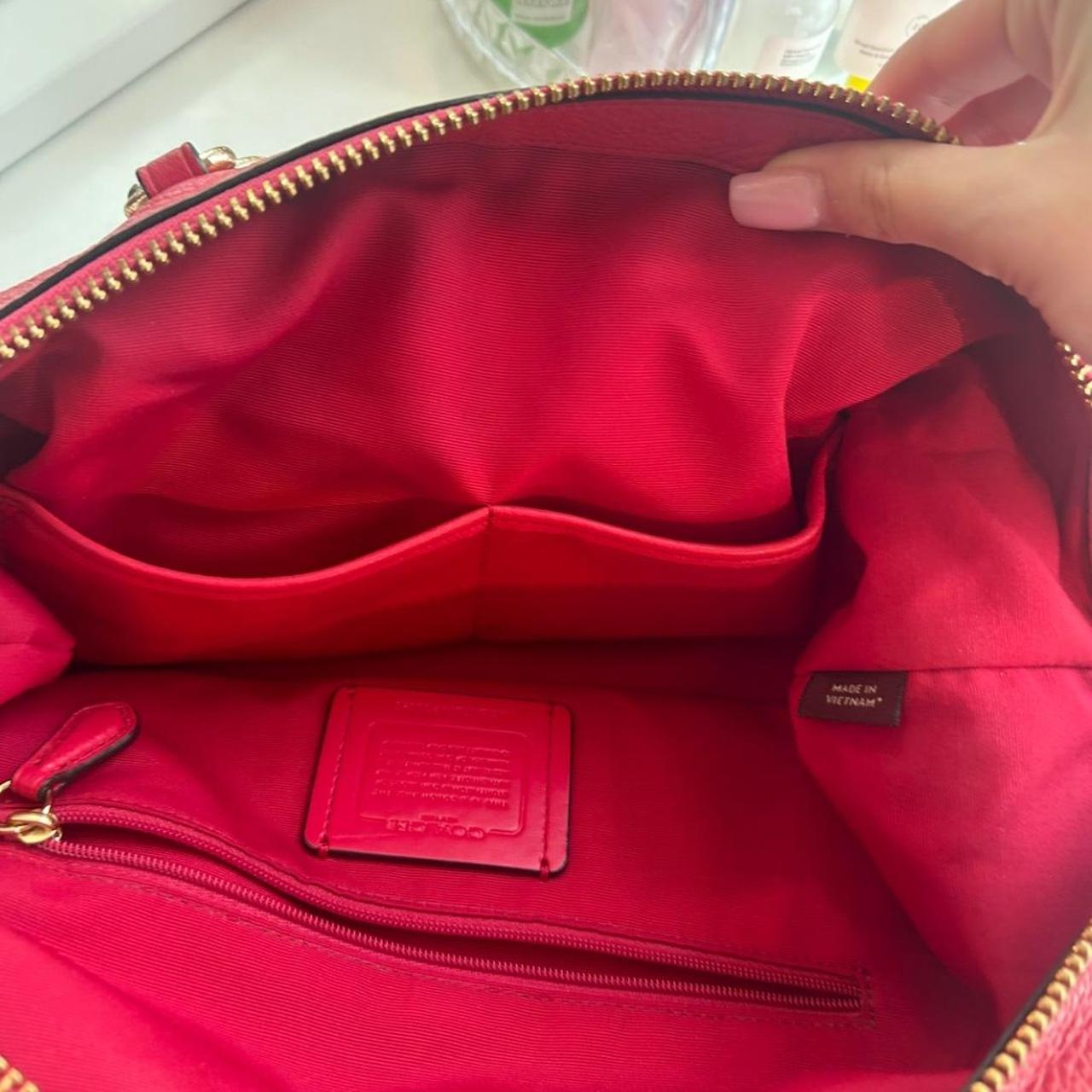 red coach purse barely used REAL detachable... | Depop
