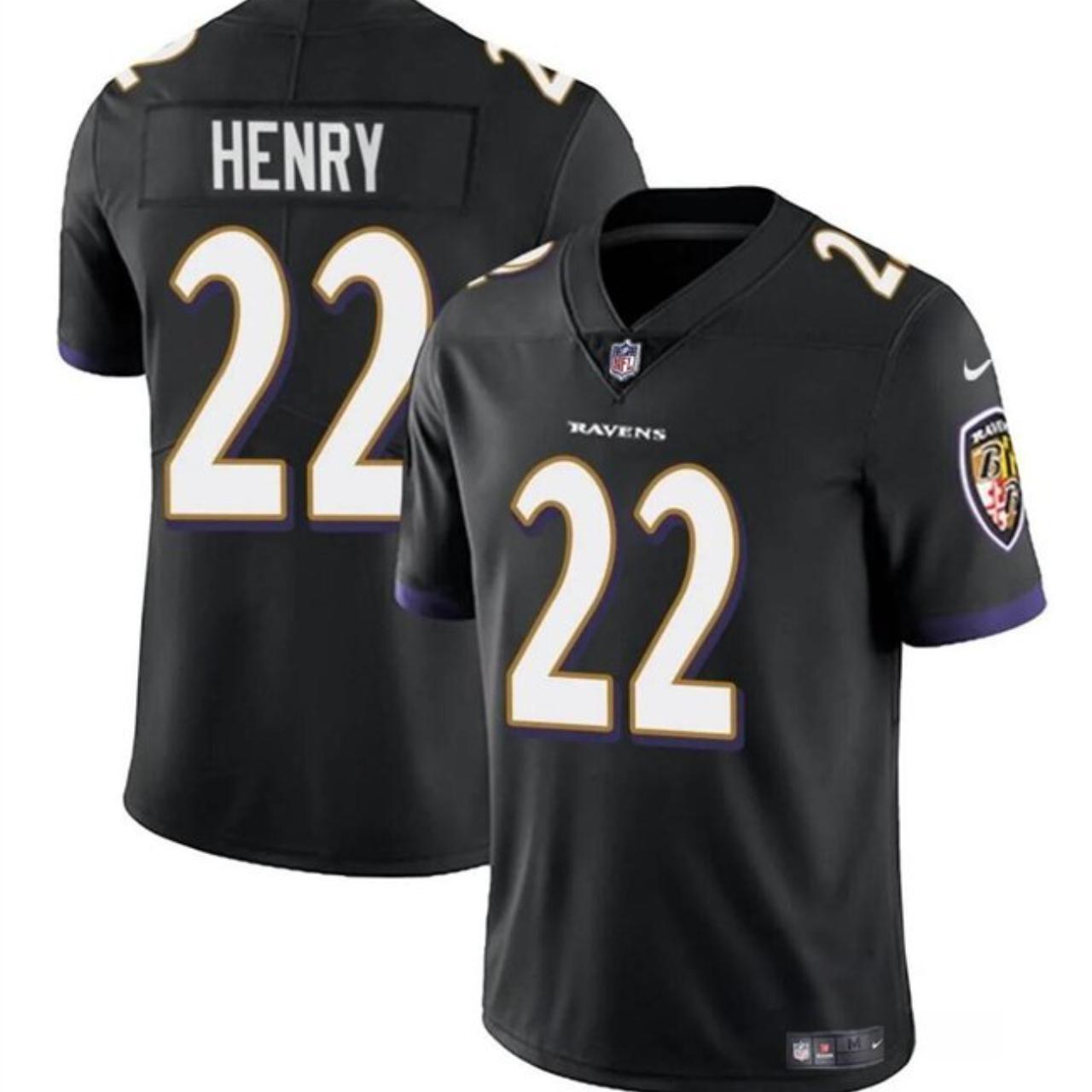 Baltimore Ravens #22 Derrick Henry Black Vapor... - Depop