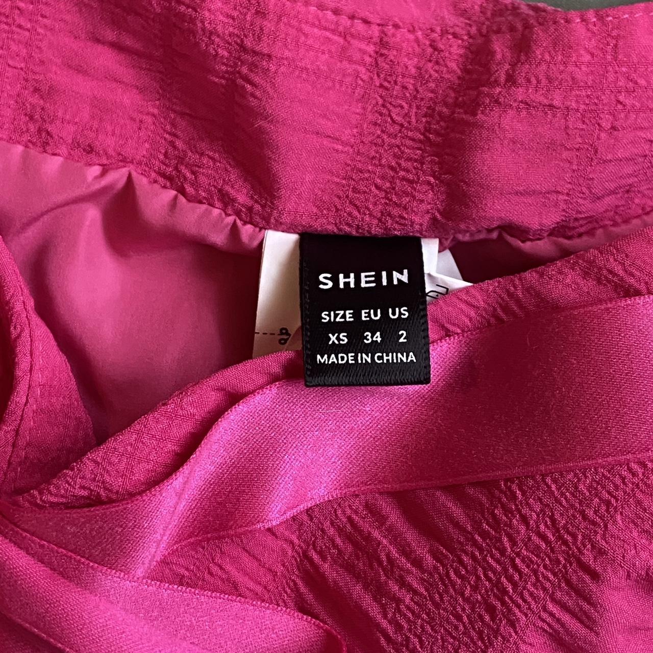 Hot pink ruffle skirt with bow and tie detail Worn... - Depop