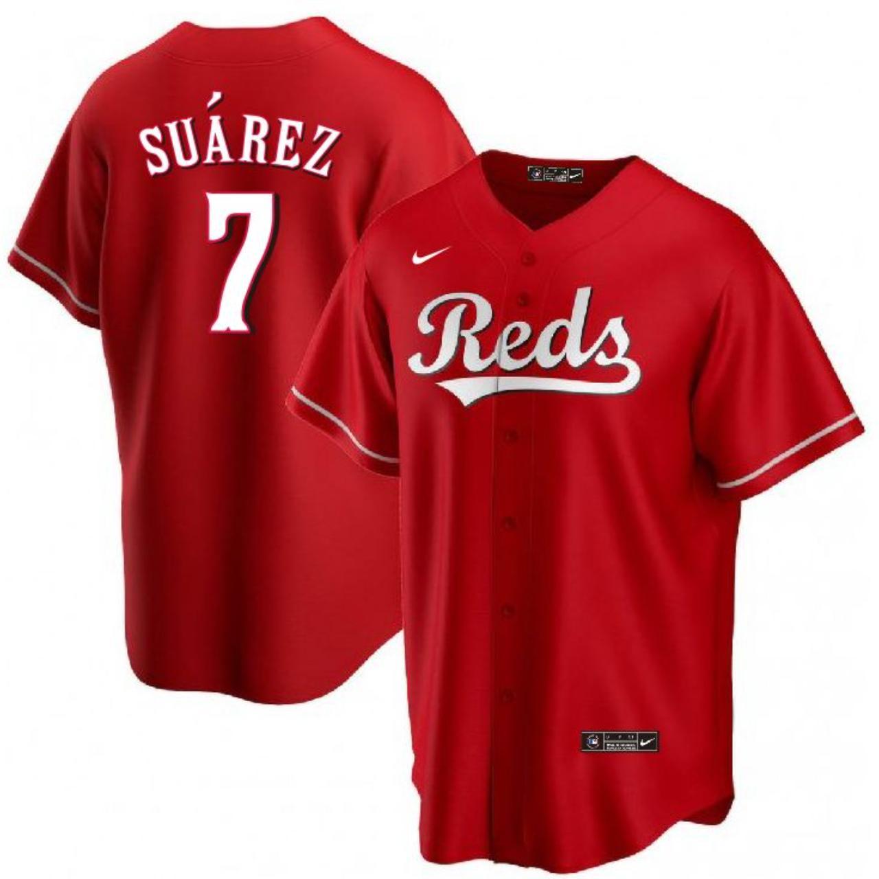 Cincinnati Reds Eugenio Suarez Red Jersey - Depop