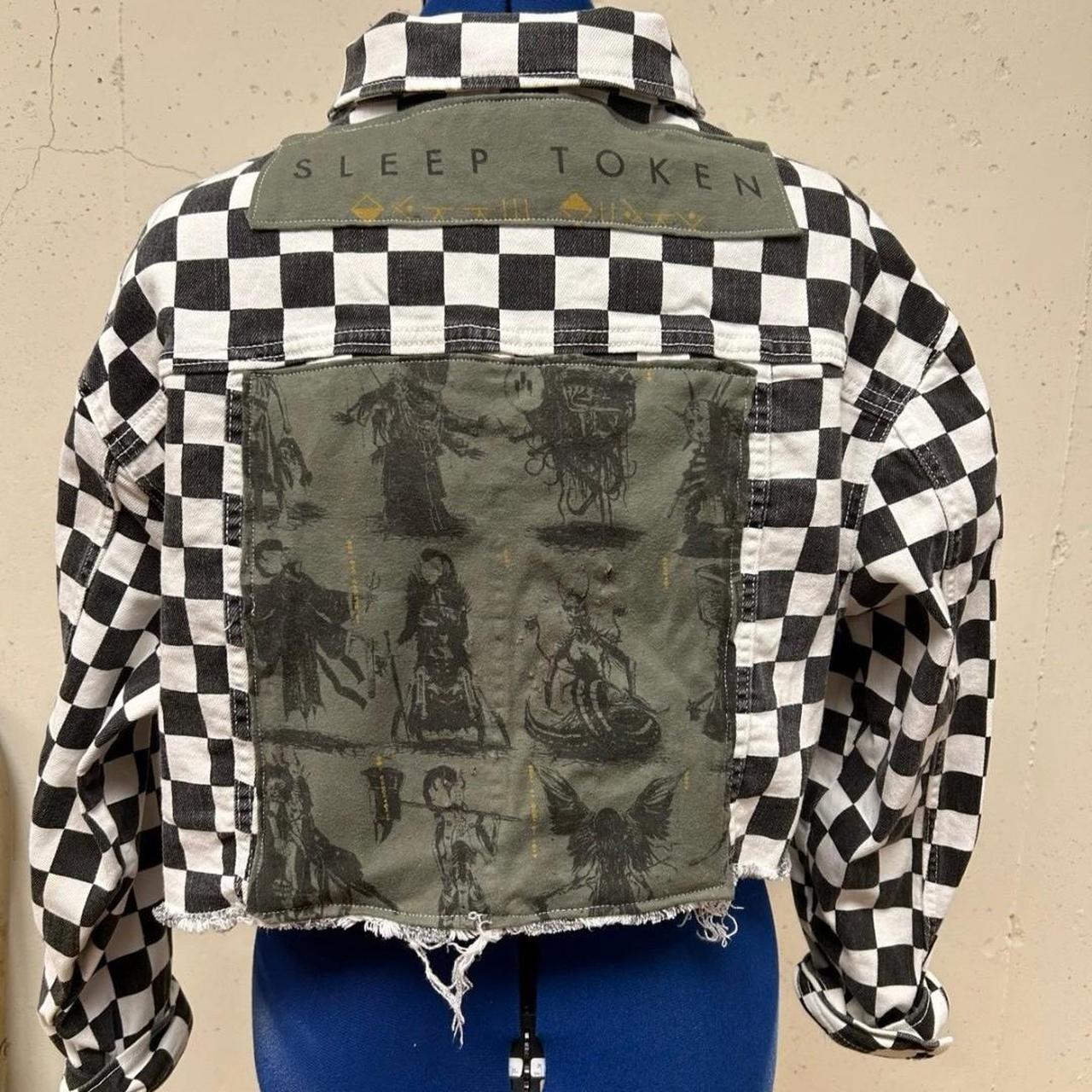 Sleep Token XXL handmade cropped jacket with all... | Depop