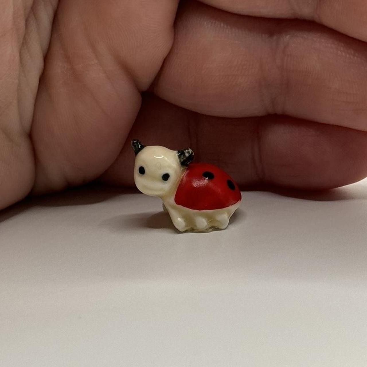 Vintage Miniature Lady Bug Tiny Figurine Trinket... - Depop