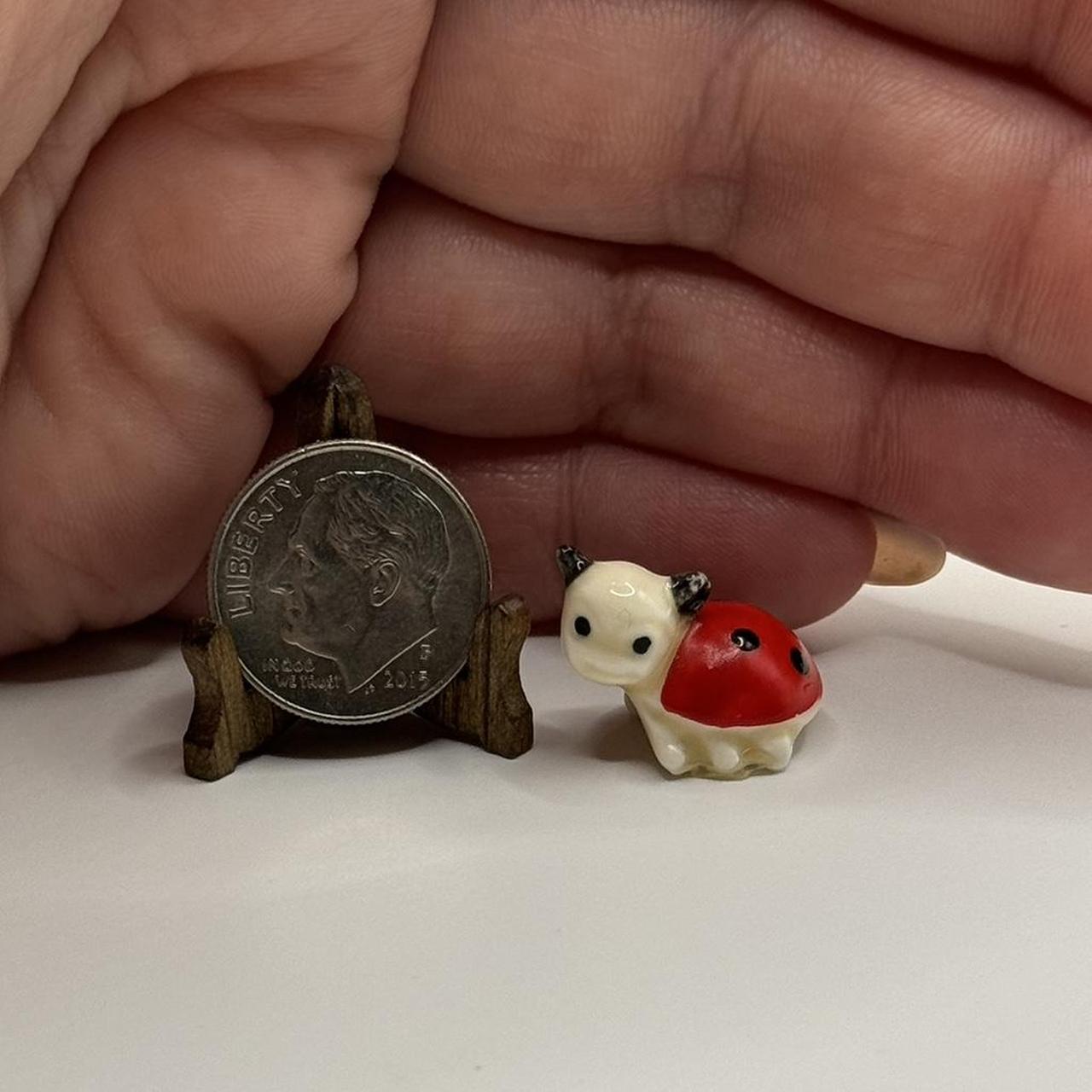 Vintage Miniature Lady Bug Tiny Figurine Trinket... - Depop