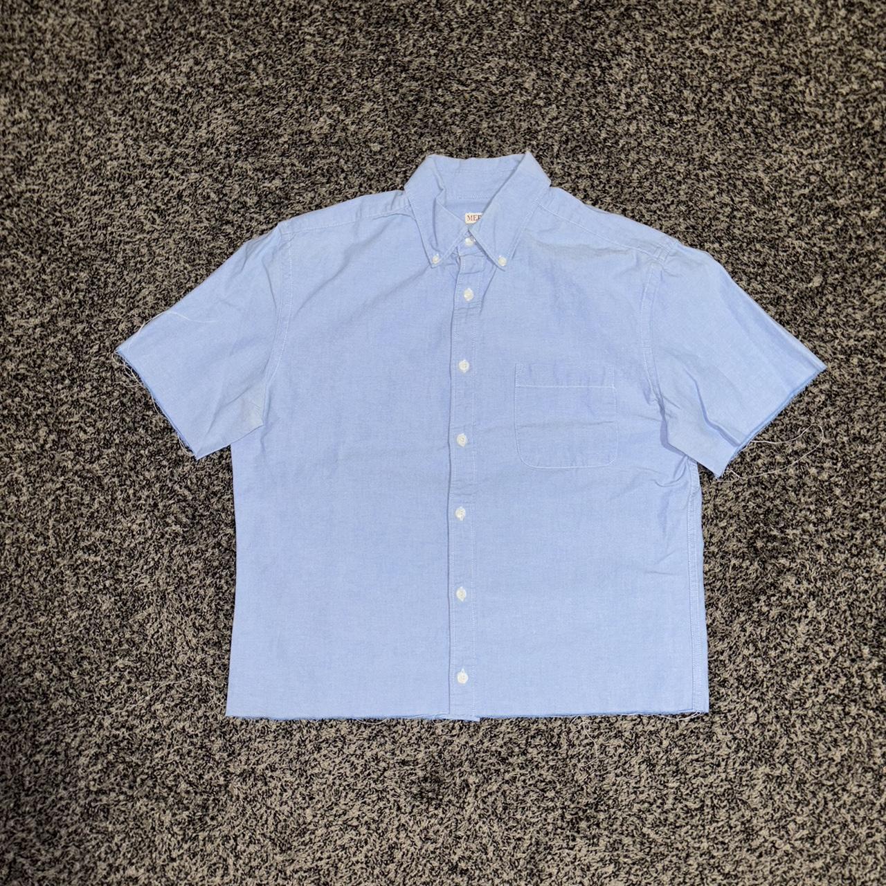 Merona - Cropped Button-up T-shirt - Depop
