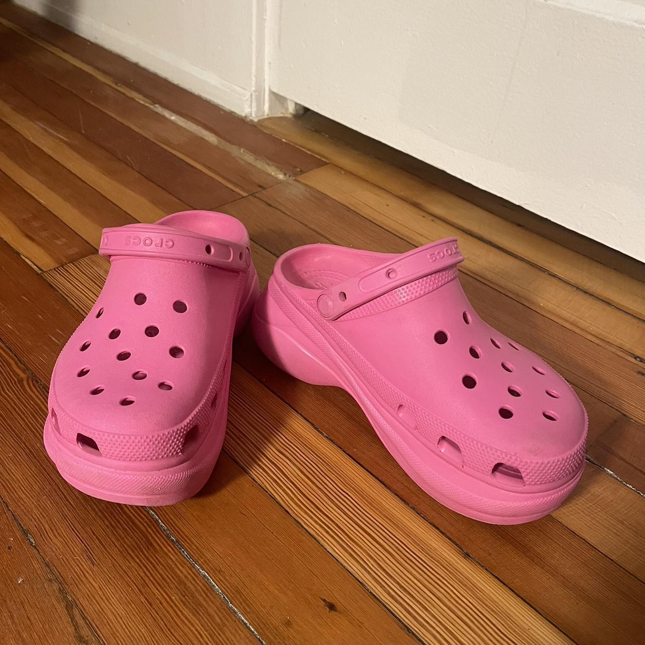 Crocs platform Hot pink Size 8 - Depop