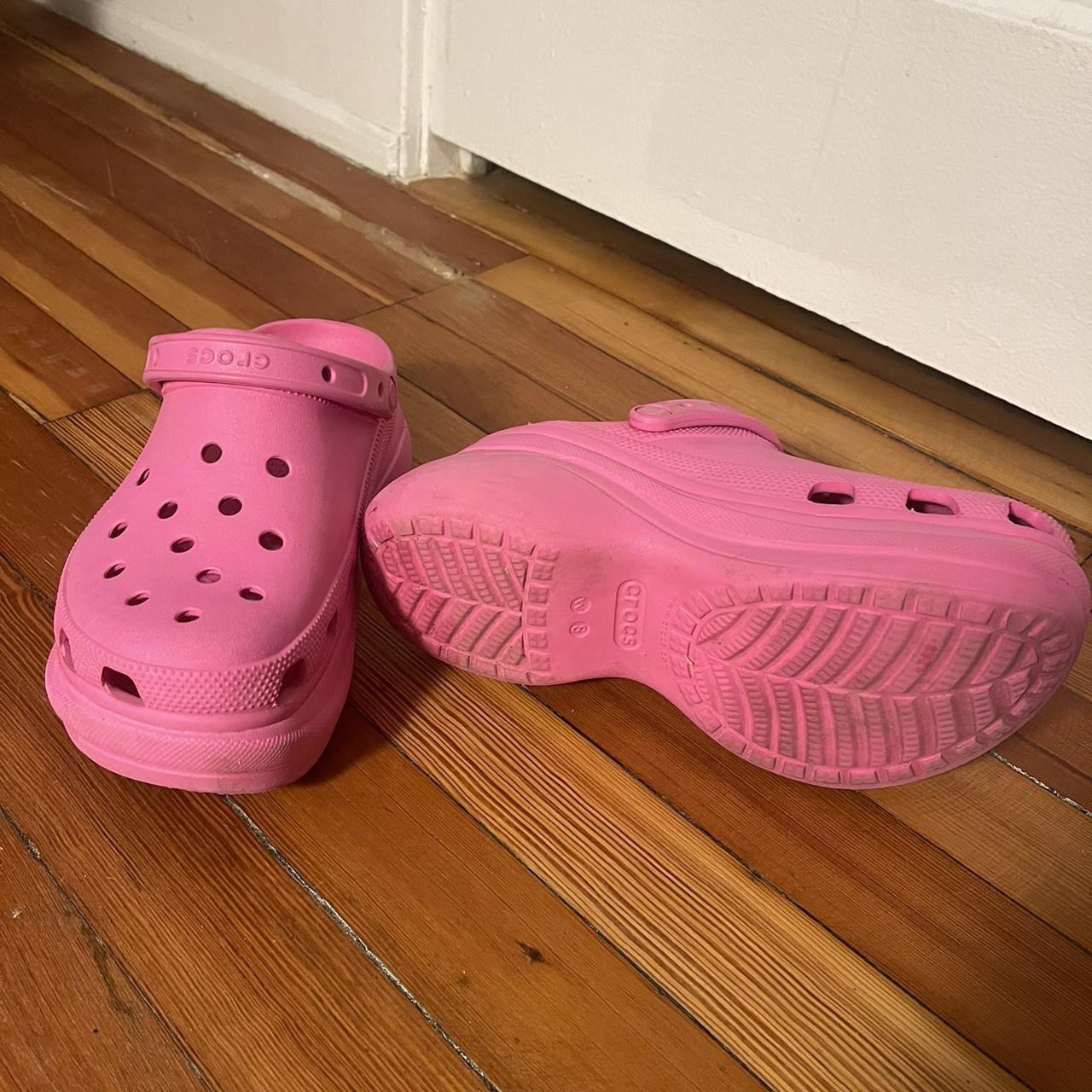 Crocs platform Hot pink Size 8 - Depop