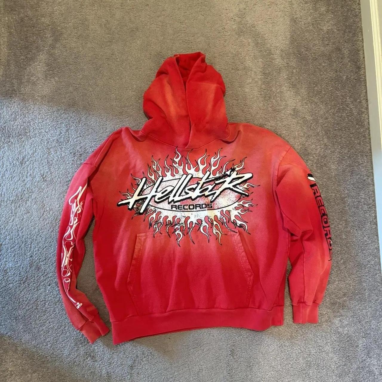 Red Hellstar hoodie | Depop