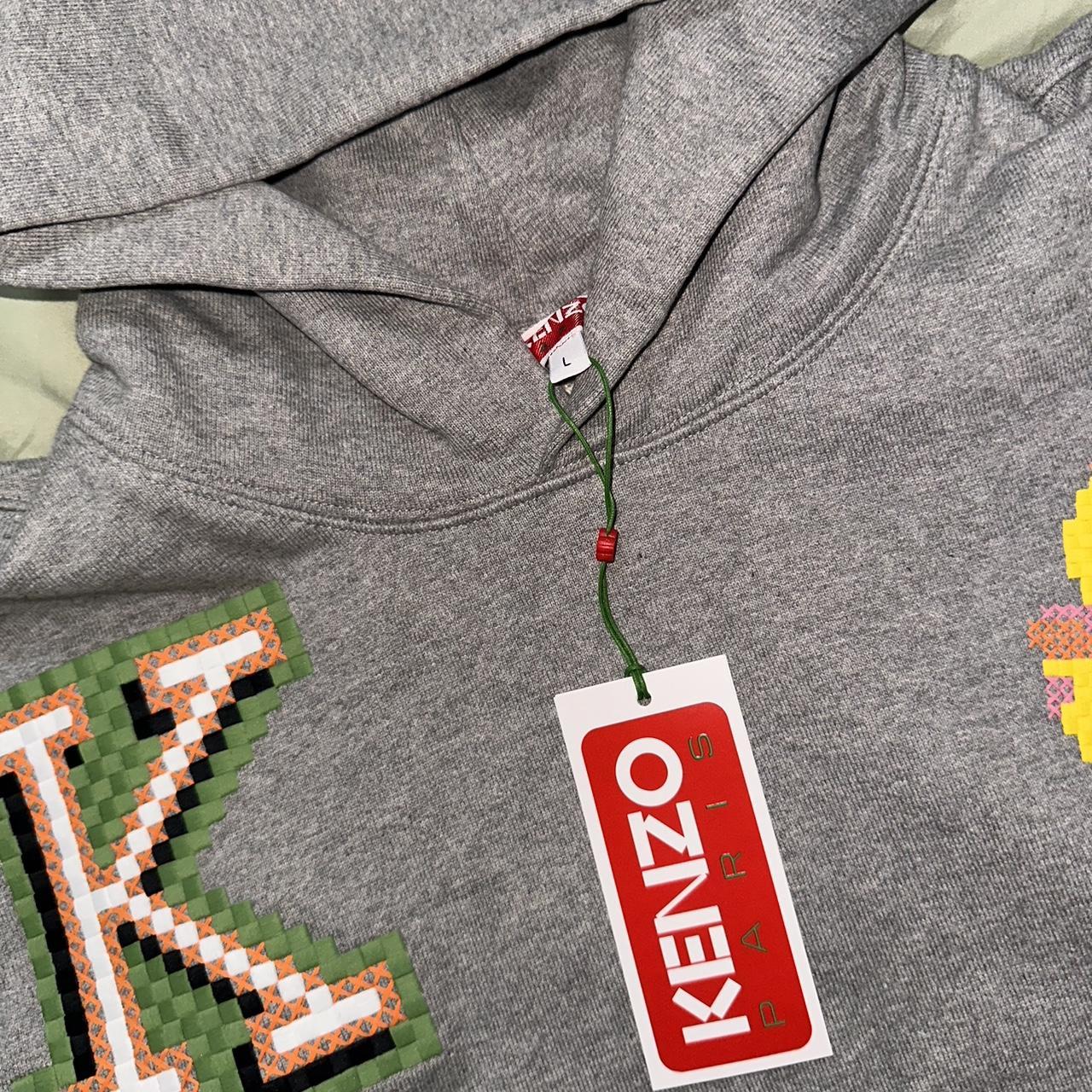 Kenzo Pixel Oversized Hoodie - Depop