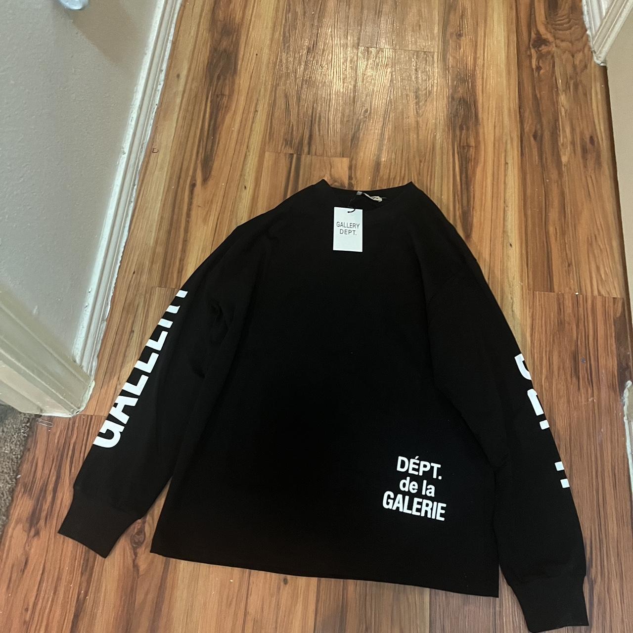 Gallery Dept. black and white long sleeve tee says... - Depop