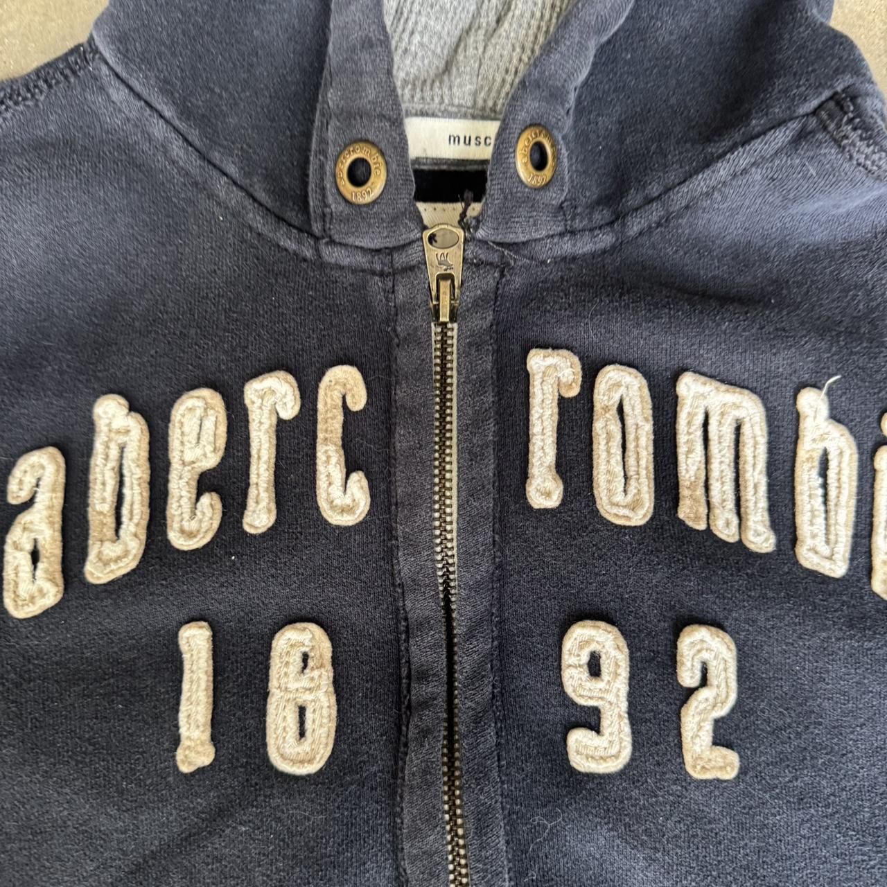 Early 2000s Abercrombie and fitch zip up sweater... - Depop