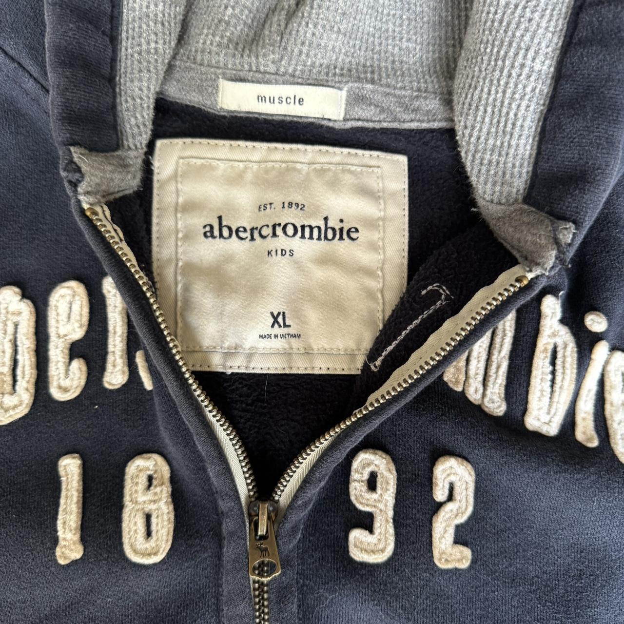 Early 2000s Abercrombie and fitch zip up sweater... - Depop