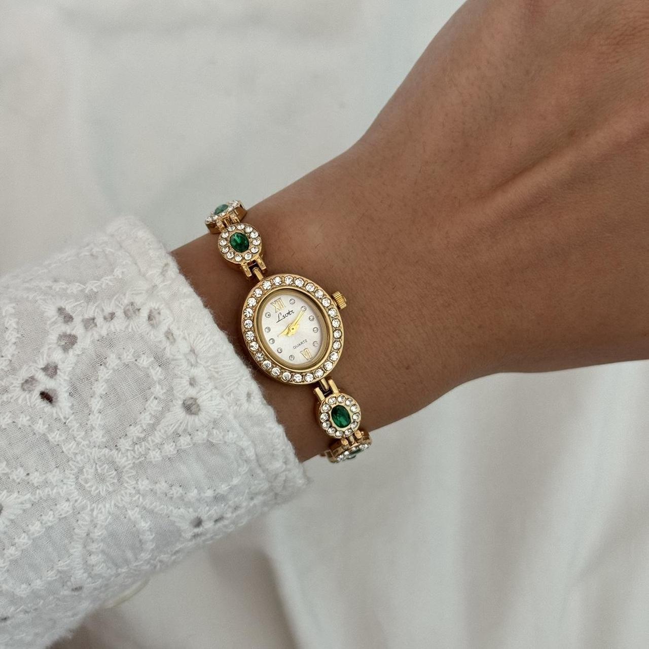 New cute vintage style gold watch bracelet with... - Depop