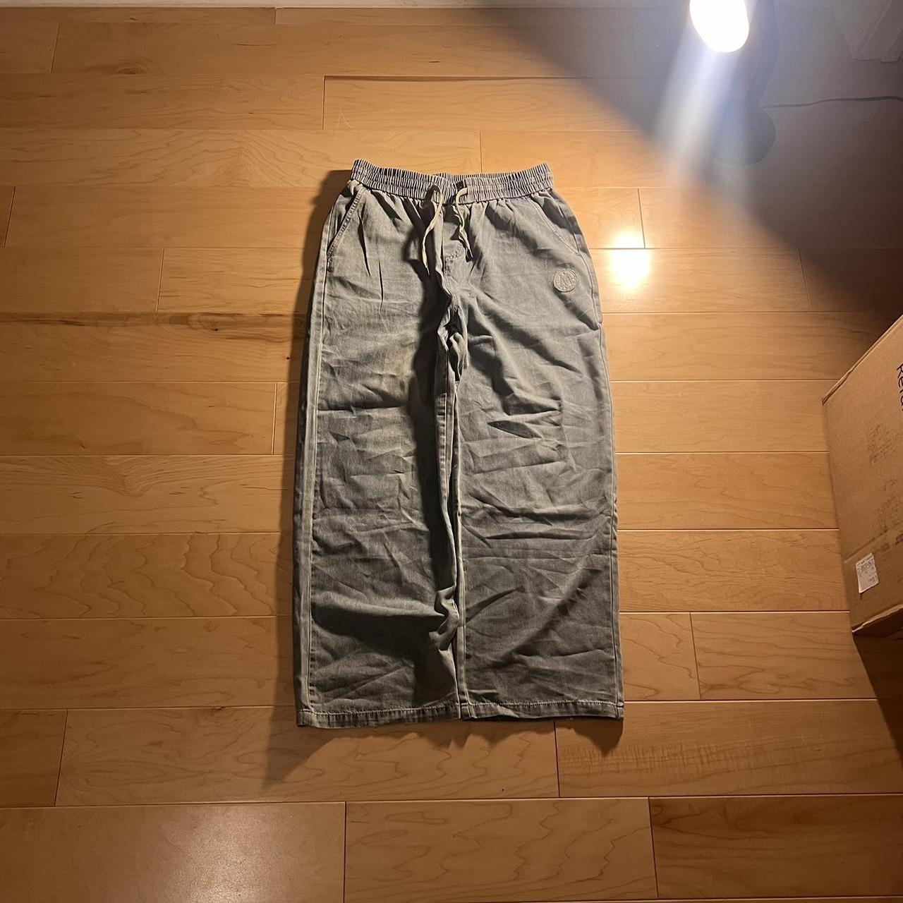 Random jean sweat pants type thing Waist -... - Depop