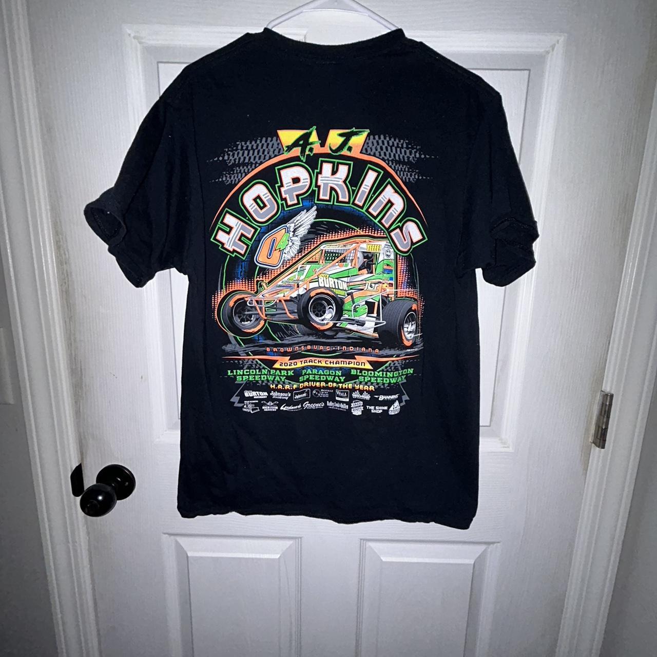 AJ hopkins cart racing champions T-shirt - Depop
