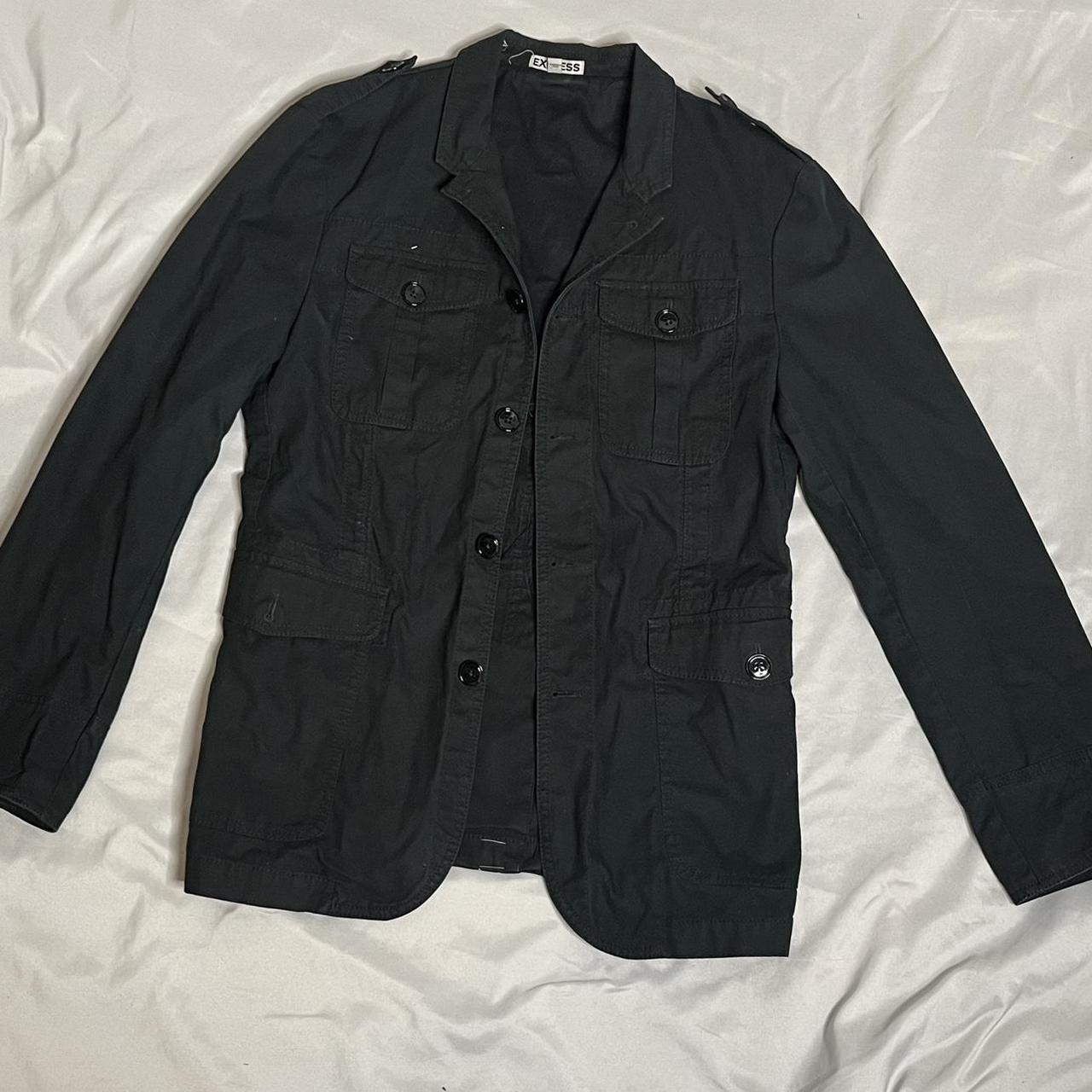 Express Men’s Black Denim Jacket #Jackets... - Depop