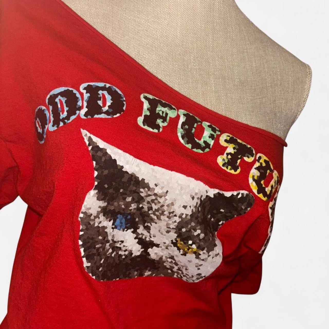 Red Odd Future Cat Tee Shirt, Zumiez, Off Shoulder,... | Depop