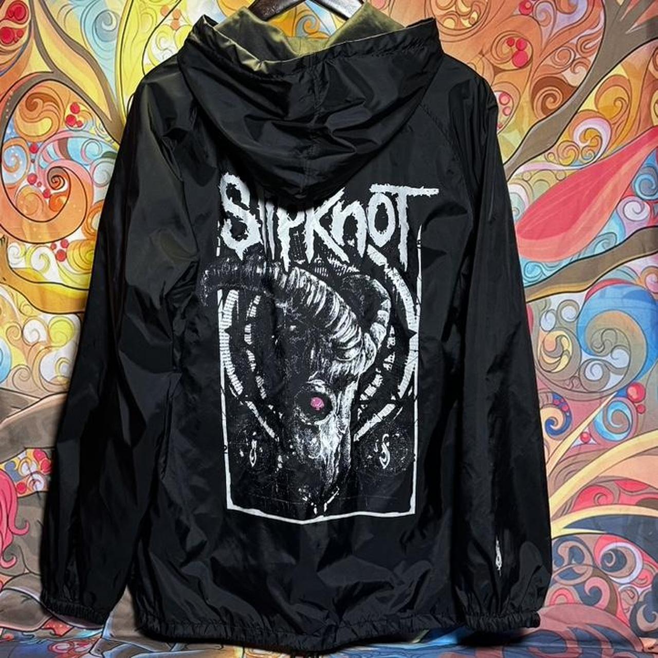 SLIPKNOT LINED WINDBREAKER/JACKET BUTTON UP... - Depop