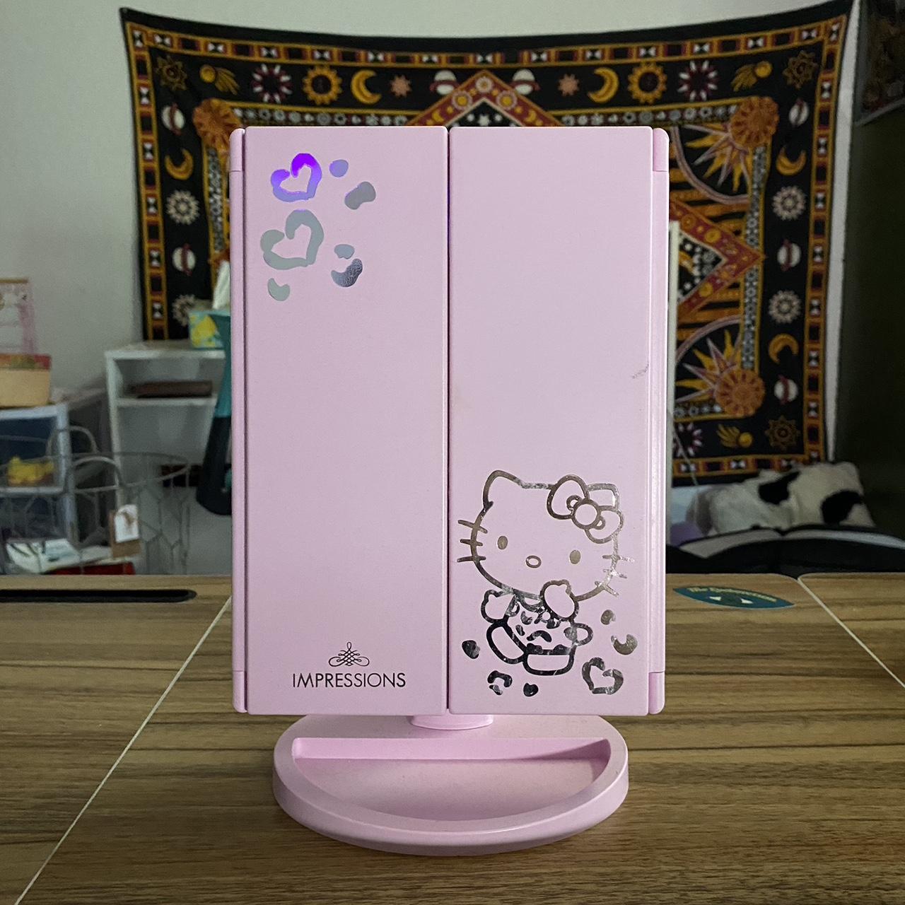 Hello Kitty Trifold LED Tri-Tone Makeup Mirror with... - Depop