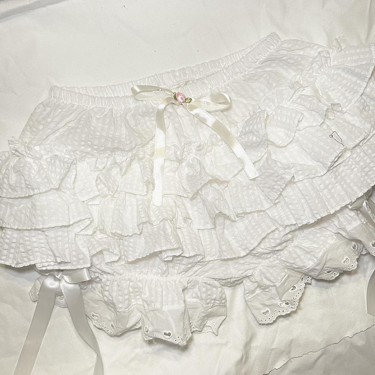 “Rose Ruffle Coquette Bloomers + Garter” from... - Depop