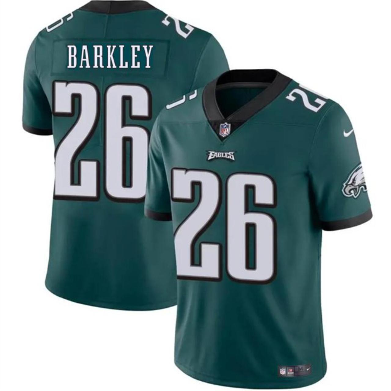 Eagles #26 Saquon Barkley Green Vapor Untouchable... - Depop
