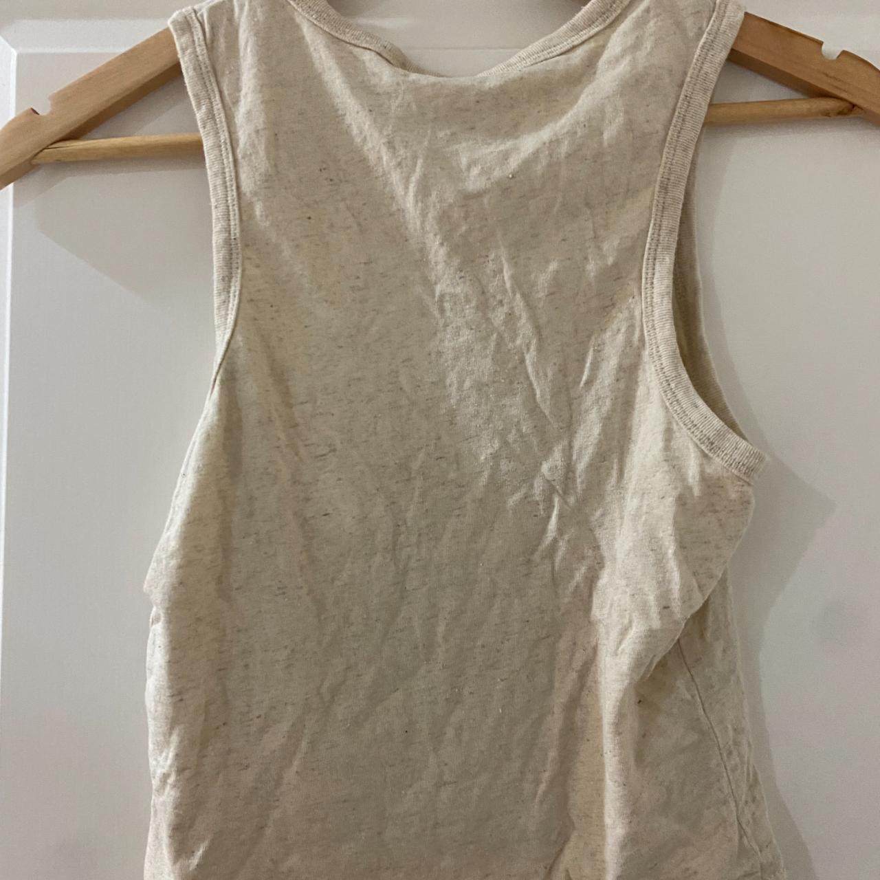 Ghanda Cream Tank Top - Depop