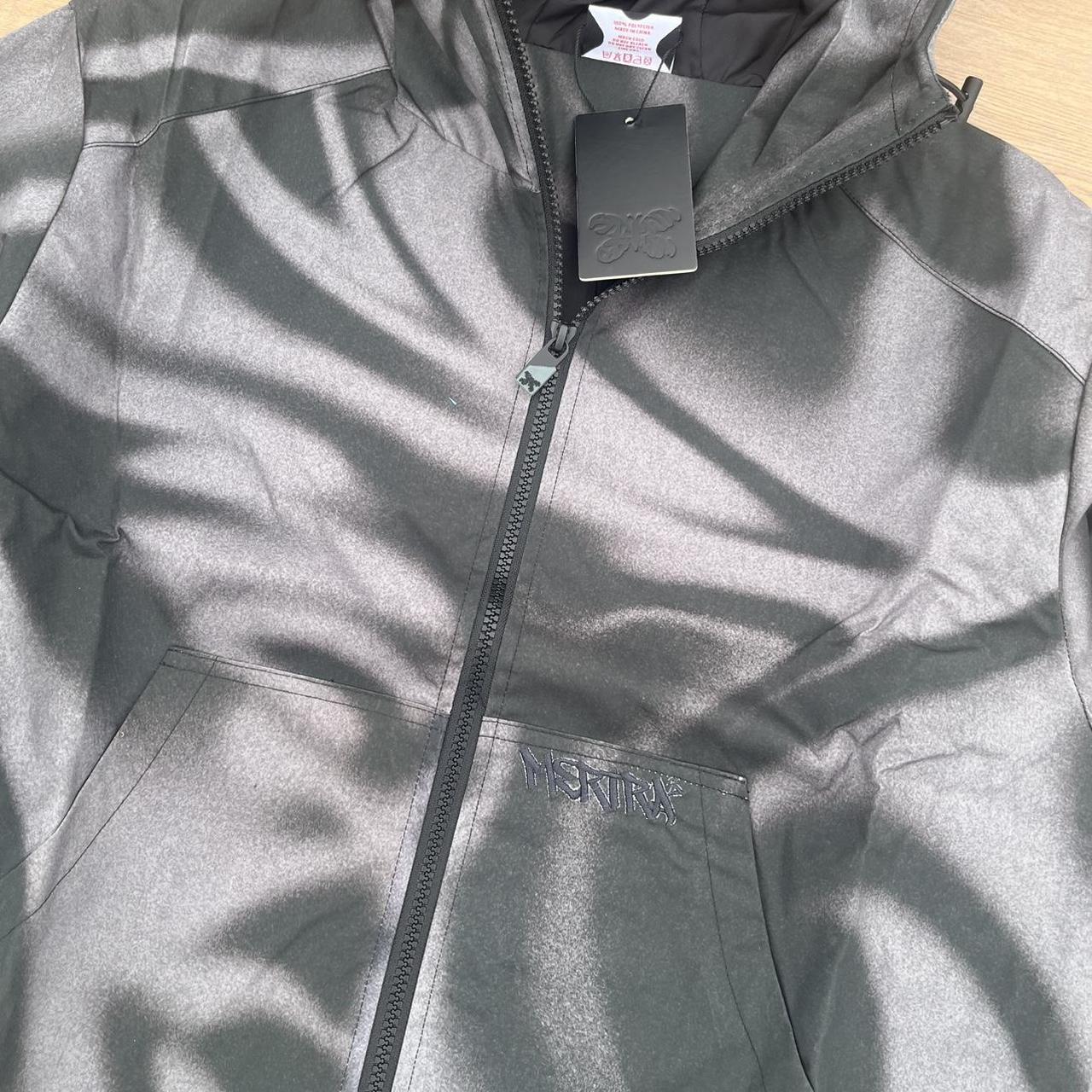 mertra grey oil spill windbreaker jacket • size... | Depop