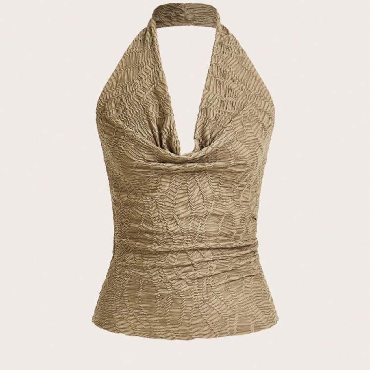 Backless cream tank top #TankTops #backless #Trendy... - Depop