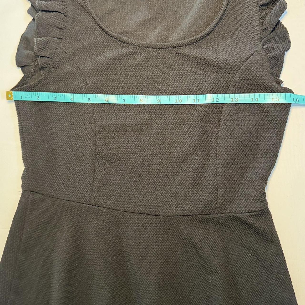 Womens black dress. Fit and flare with flutter... - Depop