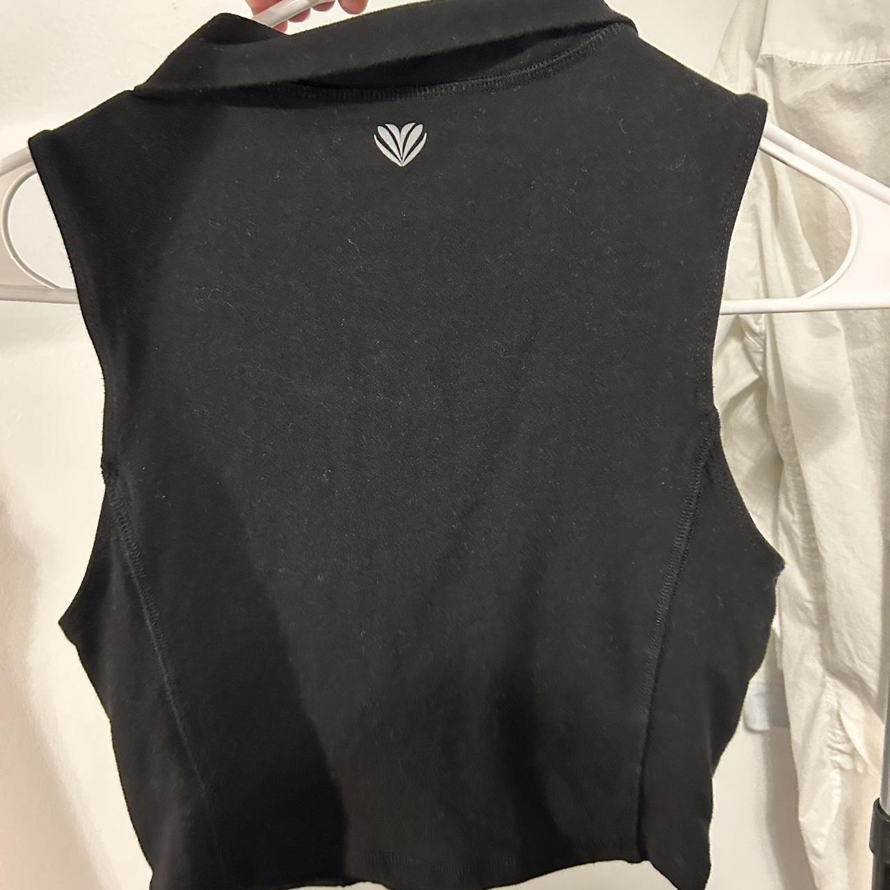 cropped black zip up tank top *wore for casual wear... | Depop