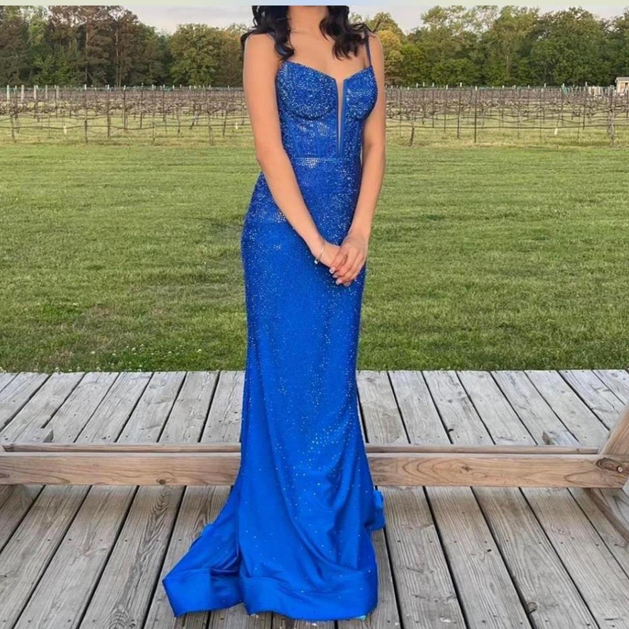 hoco/prom dress 💙 Sherri Hill - Depop