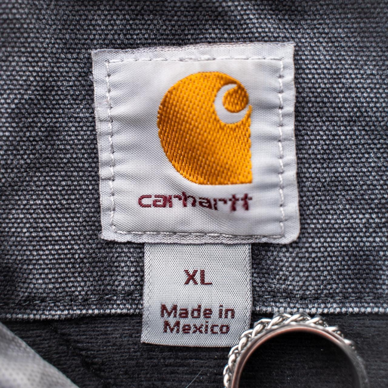 Gray Bankston Quilted Carhartt Jacket Size: XL... - Depop