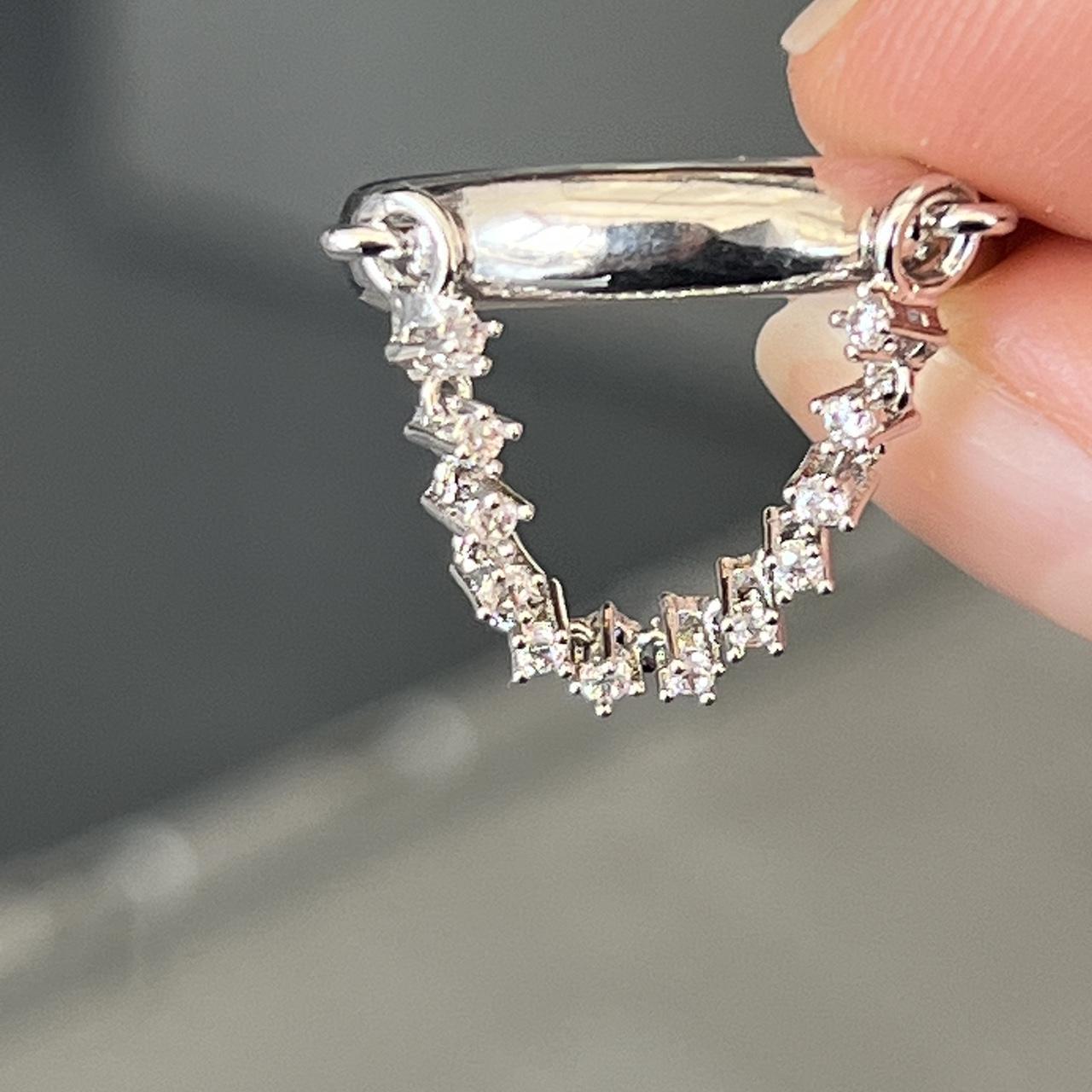 sandy liang collection 2 swoop ring with dangling... - Depop