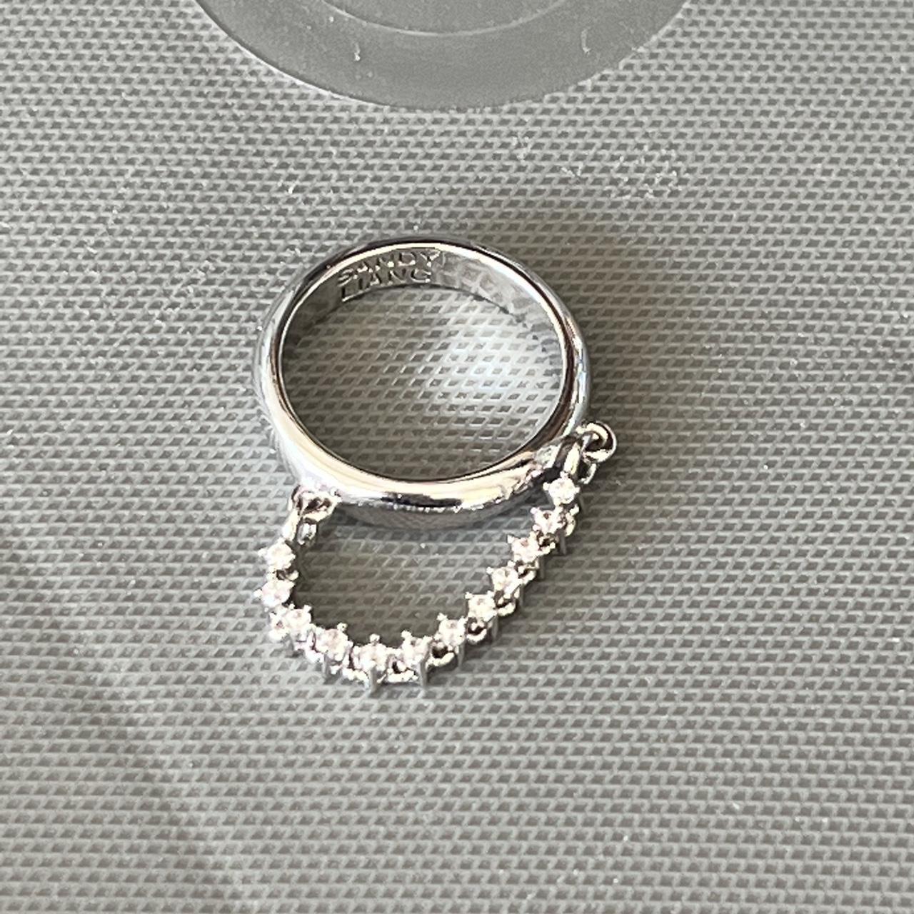 sandy liang collection 2 swoop ring with dangling... - Depop
