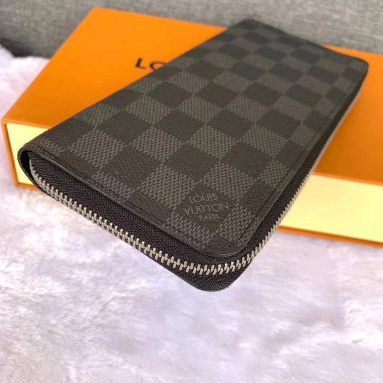 LV Black grid Zippy Wallet M60017 ... - Depop